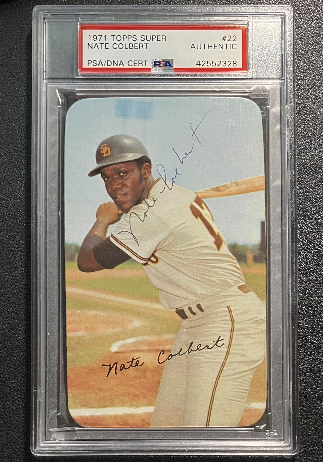 1971 Topps Super #22 Nate Colbert Signed PSA/DNA Authentic Autograph ...