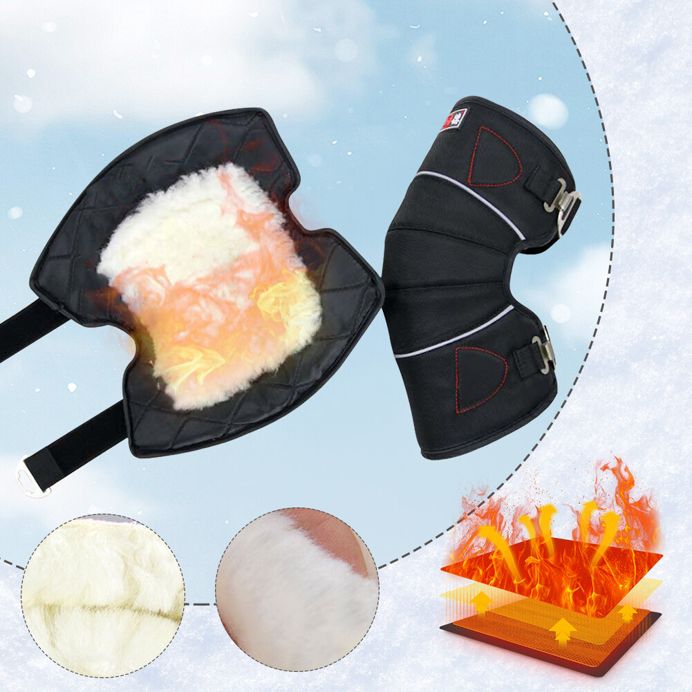 Windproof Coldproof Motorcycle Knee Pad Protector Winter Leg Pads ...