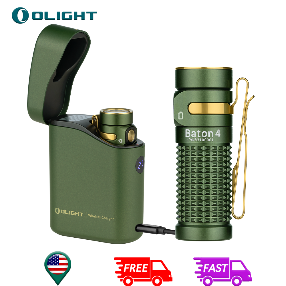 Olight Baton 4 Kit Premium Edition Rechargeable Flashlight with ...