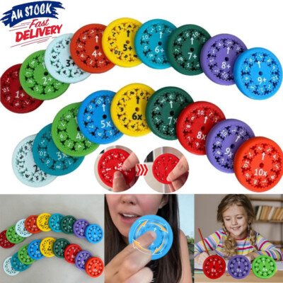 18PCS Math Fact Fidget Spinners Addition Multiplication Division Number ...