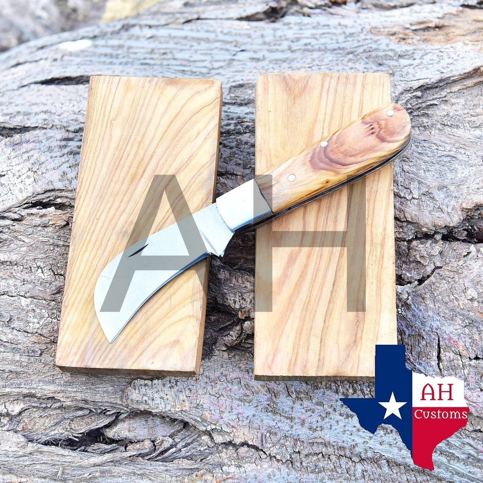 NATURAL OLIVE WOOD CUSTOM COMPOSITE KNIFE HANDLE MATERIAL BLANK SCALES ...