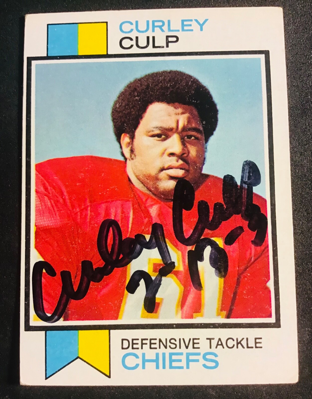 Kansas City Chiefs CURLEY CULP autographed signed auto 1973 ROOKIE RC ...