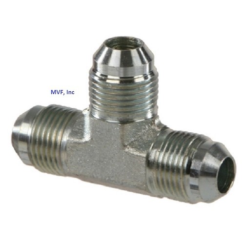 Hydraulic 3/4" JIC Union Tee, JIC Male x JIC Male x JIC Male PLTD Steel ...