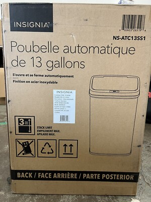 Insignia 13 Gal. Automatic Trash Can - Stainless Steel NS-ATC13SS1 (6C ...