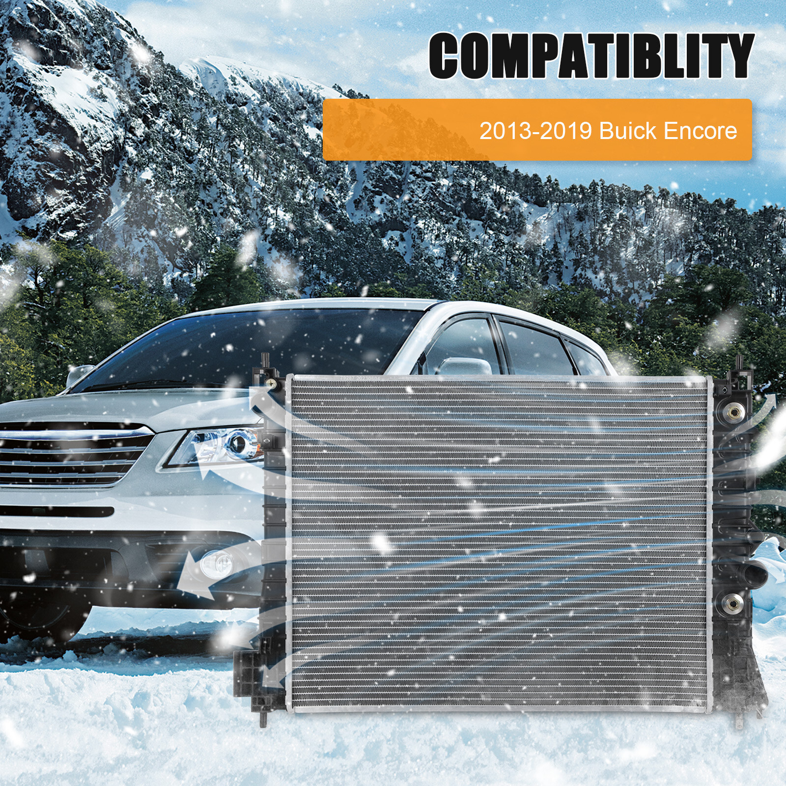 Aluminum Radiator For 2013-2019 Buick Encore 2015-19 Chevrolet Trax 1 ...
