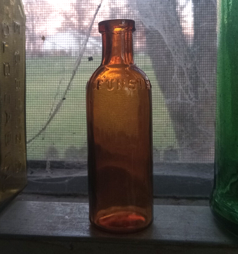 FUNSTEN ANIMAL BAIT EARLY 1900 TRAP LURE BOTTLE FOR FOX,MUSKRAT & COON ...