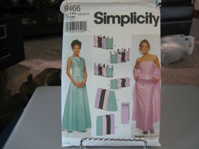 Simplicity 9466 Misses Formal Tops, Skirts & Wrap Pattern - Size 6 | eBay