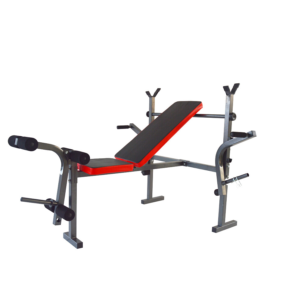 Adjustable Weight Lifting Bed Bench Press Set Gym Indoor Exercise ...