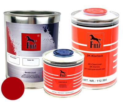 FRIZ 2,5L Set Basislack spritzfertig für VW LP3G + Klarlack und Härter ...
