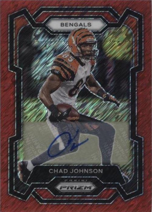 2023 Panini Prizm - Chad Johnson #55 Red Shimmer Prizm Autographs /35 ...