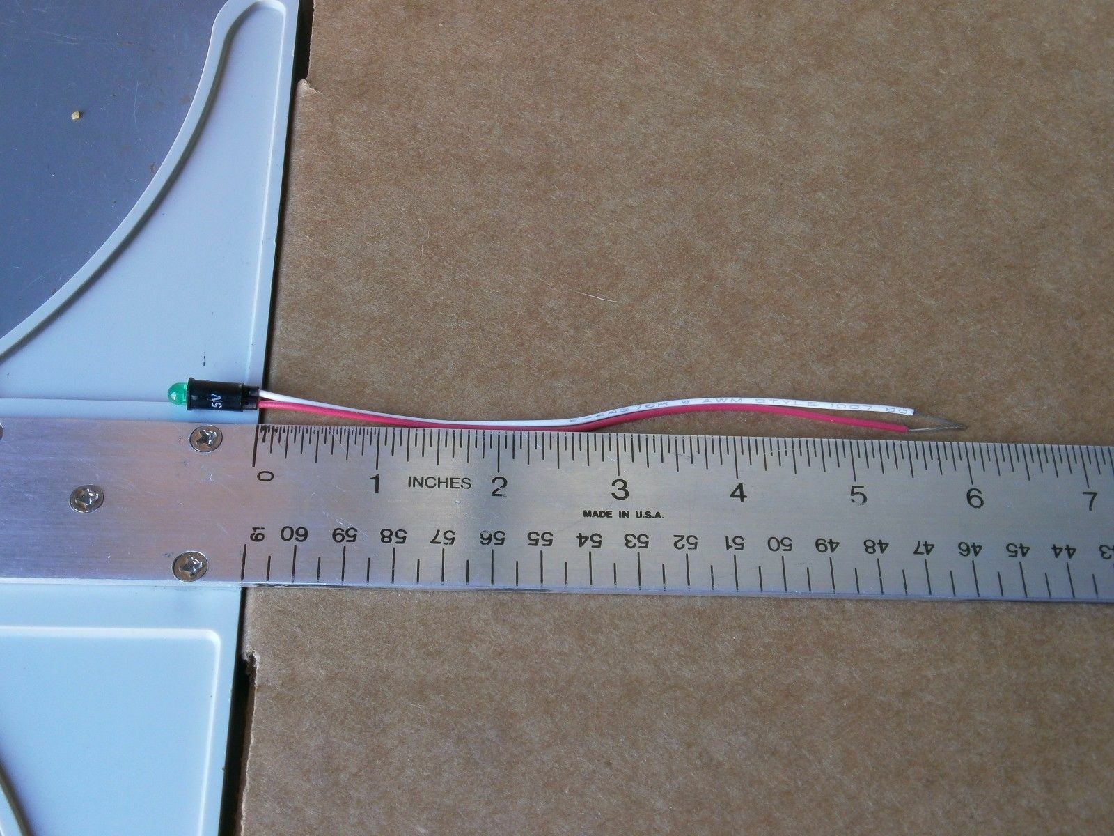 2 Green LED Panel Mount Indicator Round with Wire Leads 5V CML 5102H5 ...