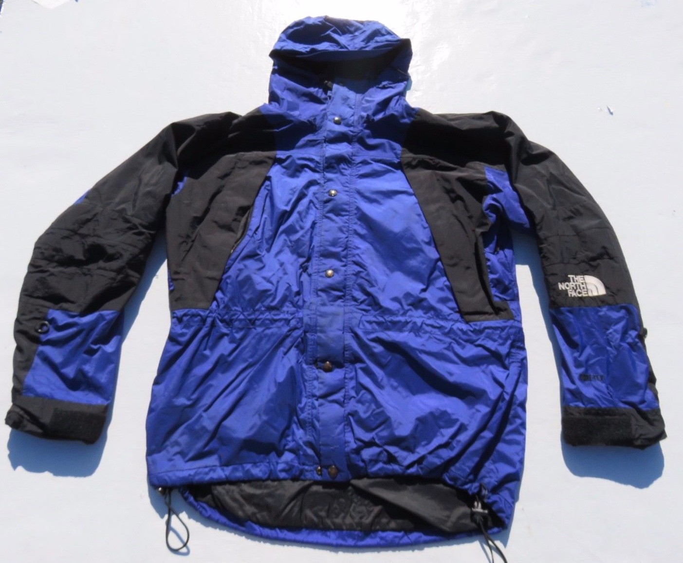 VTG Men NORTH FACE Mountain Guide Blue GORETEX Hooded Vented Jacket ...