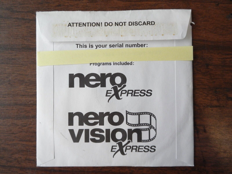 Ahead Nero Express / Vision / INCD Suite with ** REQUIRED INSTALL ...