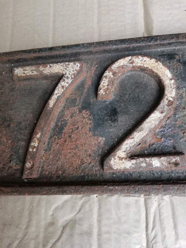 Cast Iron Railway Rail Bridge Wagon Plate Sign Train Number 17236 Plate ...