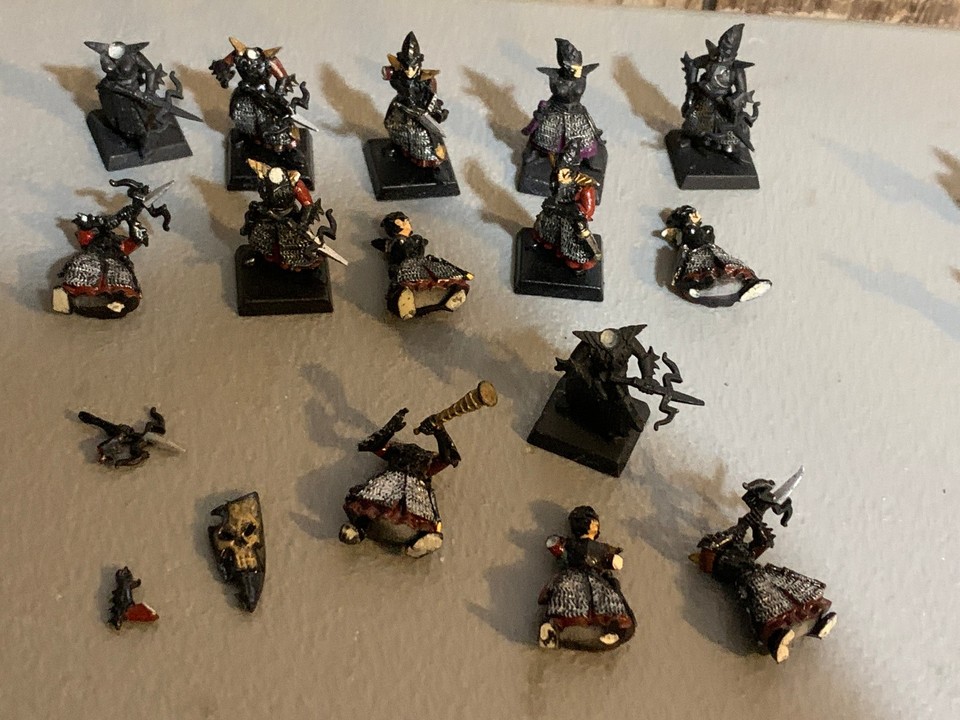 A28860 WARHAMMER FANTASY AOS OLD WORLD DARK ELVES BITS LOT INCOMPLETE ...