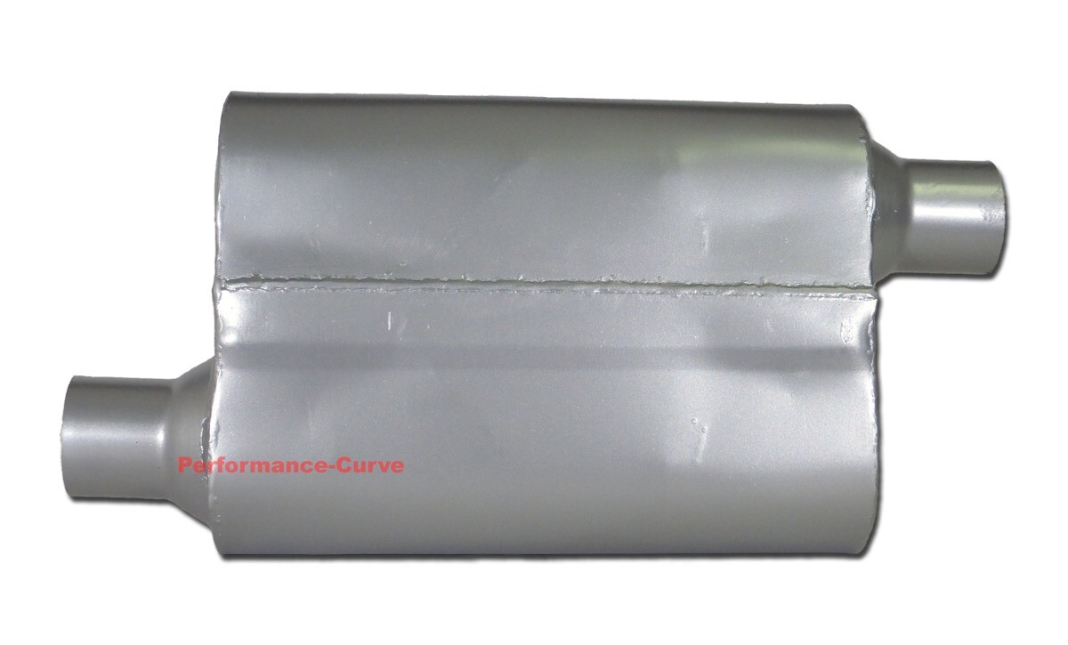 2 Chamber Performance Exhaust Street Muffler FLO-PRO Super V 2.25" O/O ...