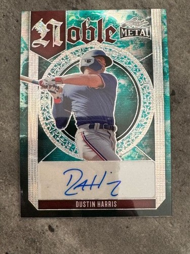 DUSTIN HARRIS 2023 LEAF METAL NOBLE WATER WAVE RC AUTO #2/6, RANGERS | eBay