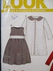 New Look Pattern 6309 Dress & Coat Girls Size A (3-6) Cut Complete ...