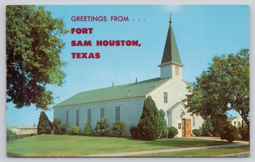 Postcard Texas Fort Sam Houston Greetings Brook General Hospital Chapel ...
