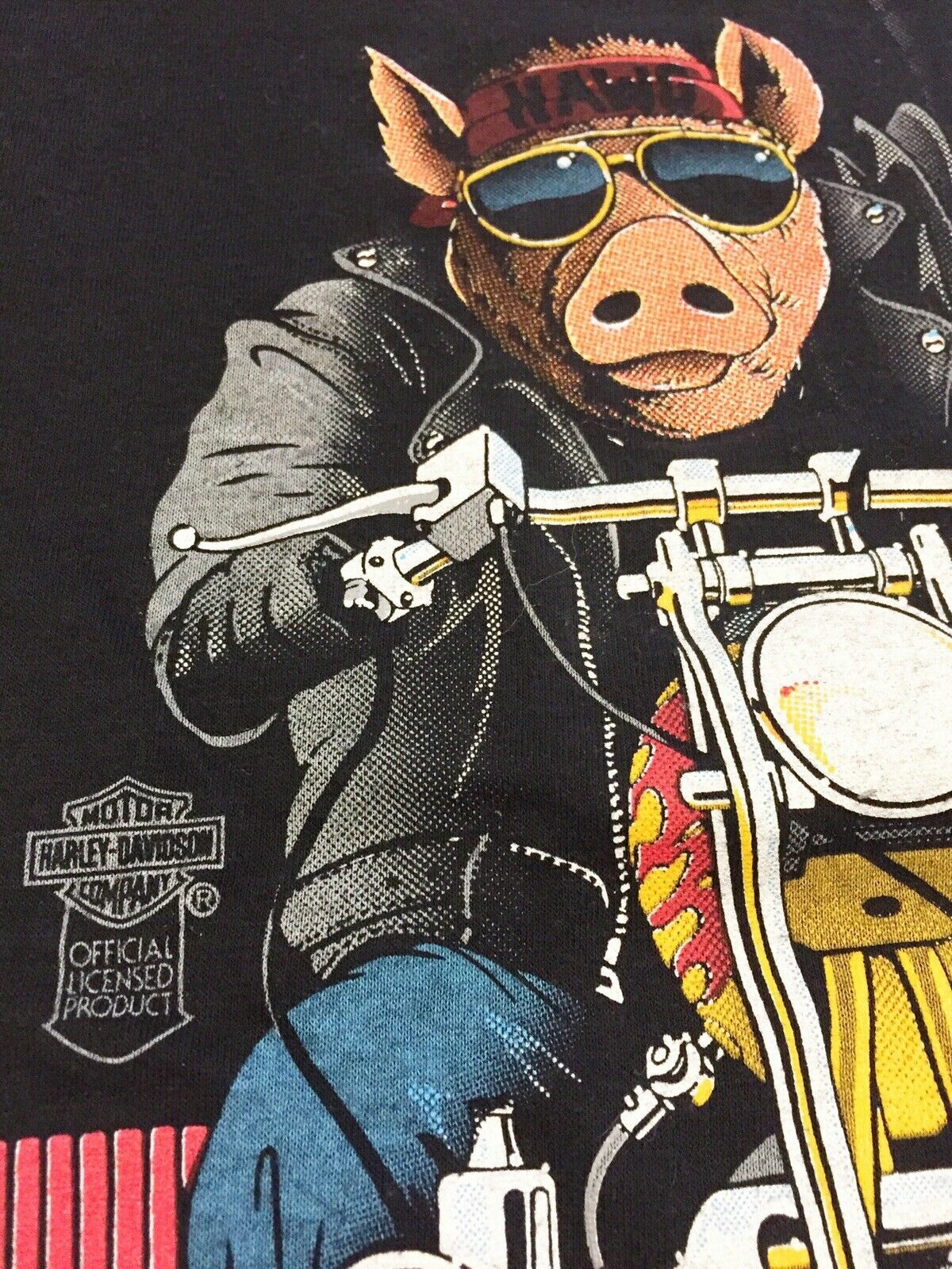 NOS NEW 1988 Vtg USA 3D 80’s Harley Davidson HOG PIG … - Gem