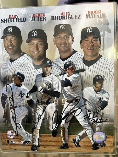 Jeter, Arod, Sheffield And Matsui Signed Photo 8X10 Yankees | eBay