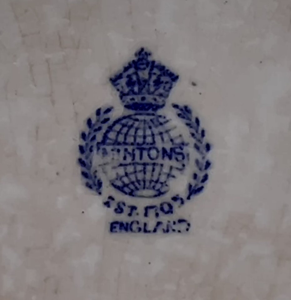 Minton Made in England Poonah Pattern Crescent Salad Plate Set of 6 ...