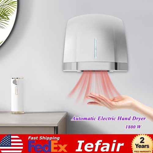 Hand Dryer, Infrared 1800W High Speed Automatic Electric Hand Dryer for ...