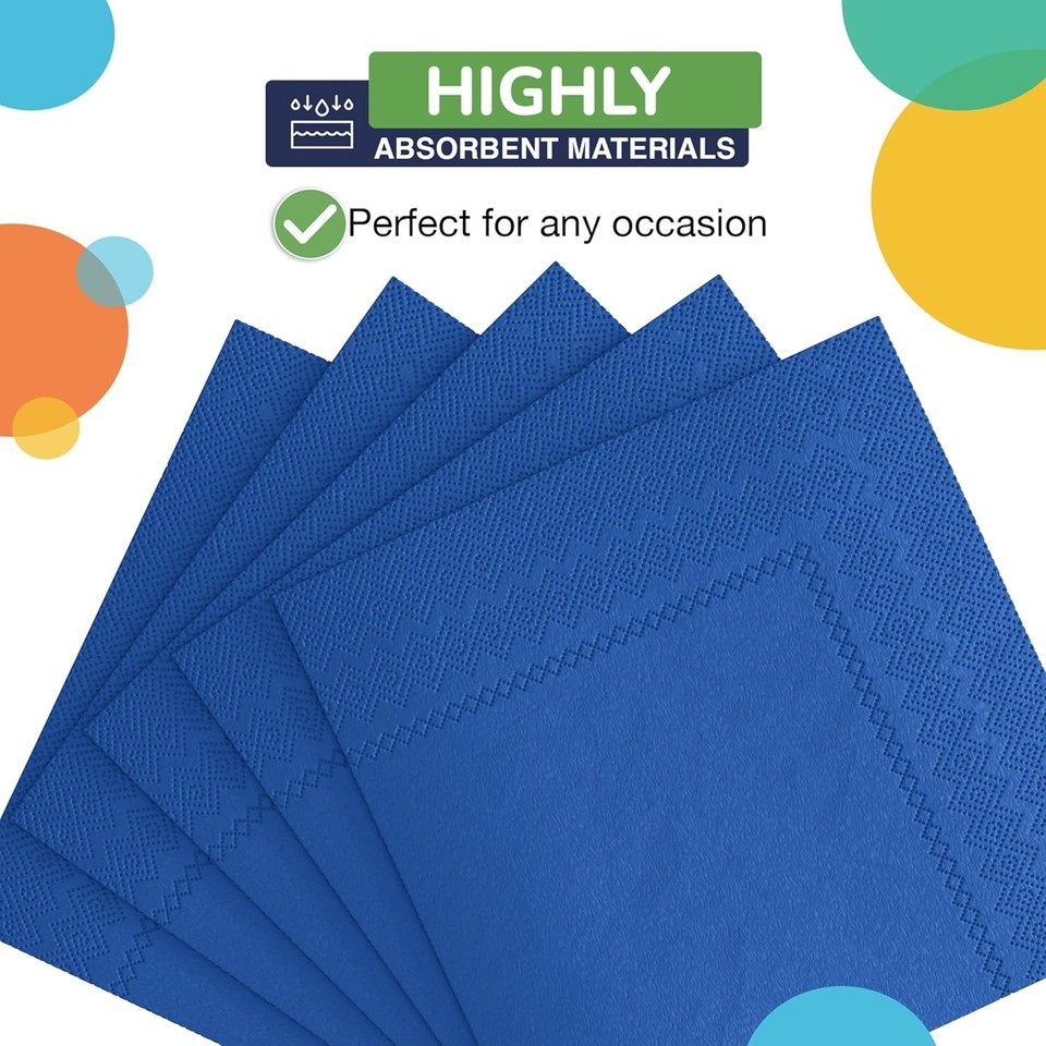 Dark Blue Napkins Disposable Everyday 100 Pcs 2 Ply Dark Blue Dinner ...