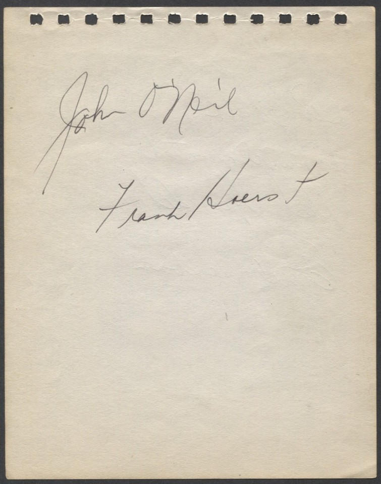 1940'S SIGNED ALBUM PAGE X6 HAL SPINDEL EMIL VERBAN LEFTY HOERST 1946 ...