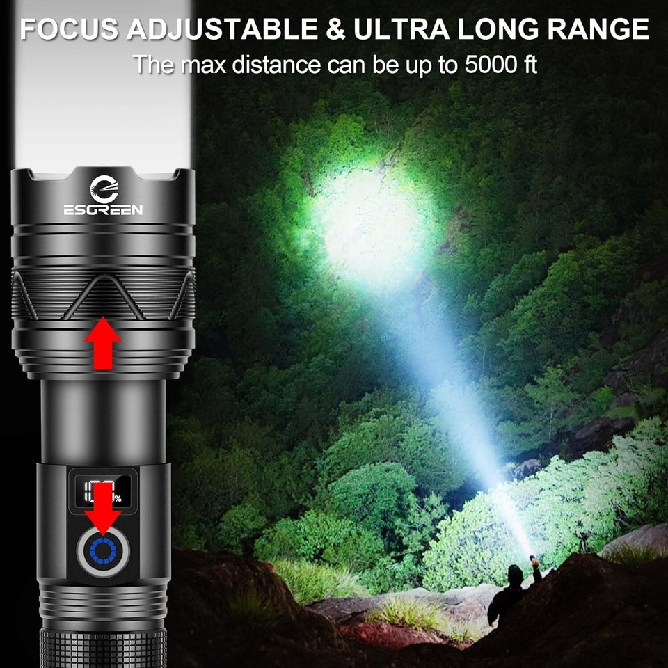 Esgreen SUPER bright Torch ,5000000 Lumens rechargeable | eBay UK