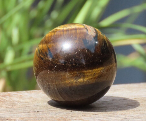 Tiger Eye Crystal Polished Sphere High Grade High Quality 60 Grams 35mm ...