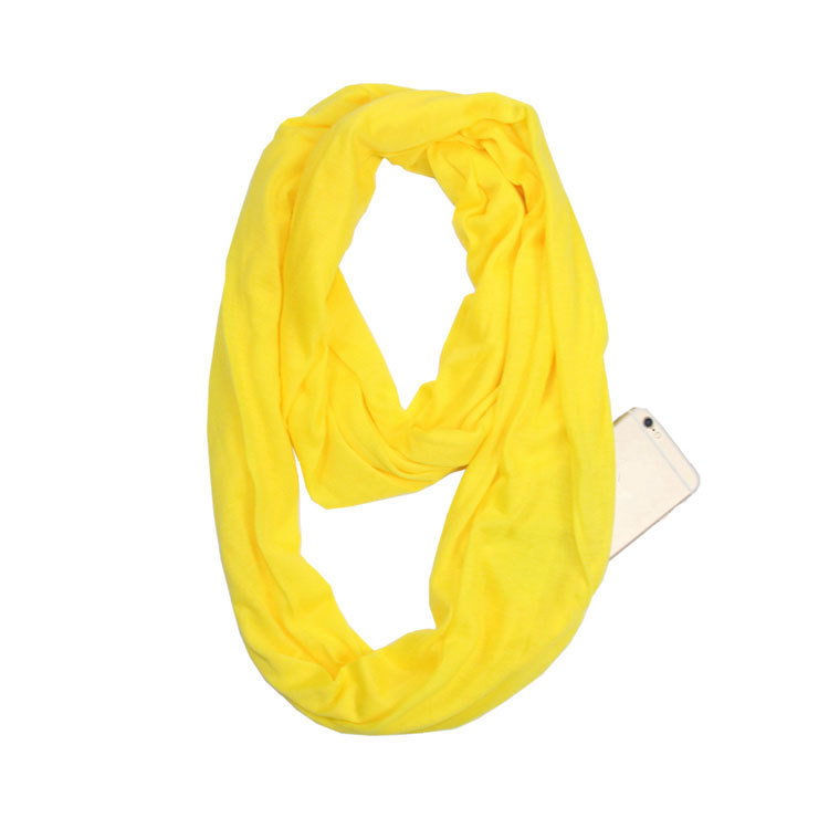 Infinity Scarf With Zipper Pocket Women Convertible Soft Loop Ring Neck ...