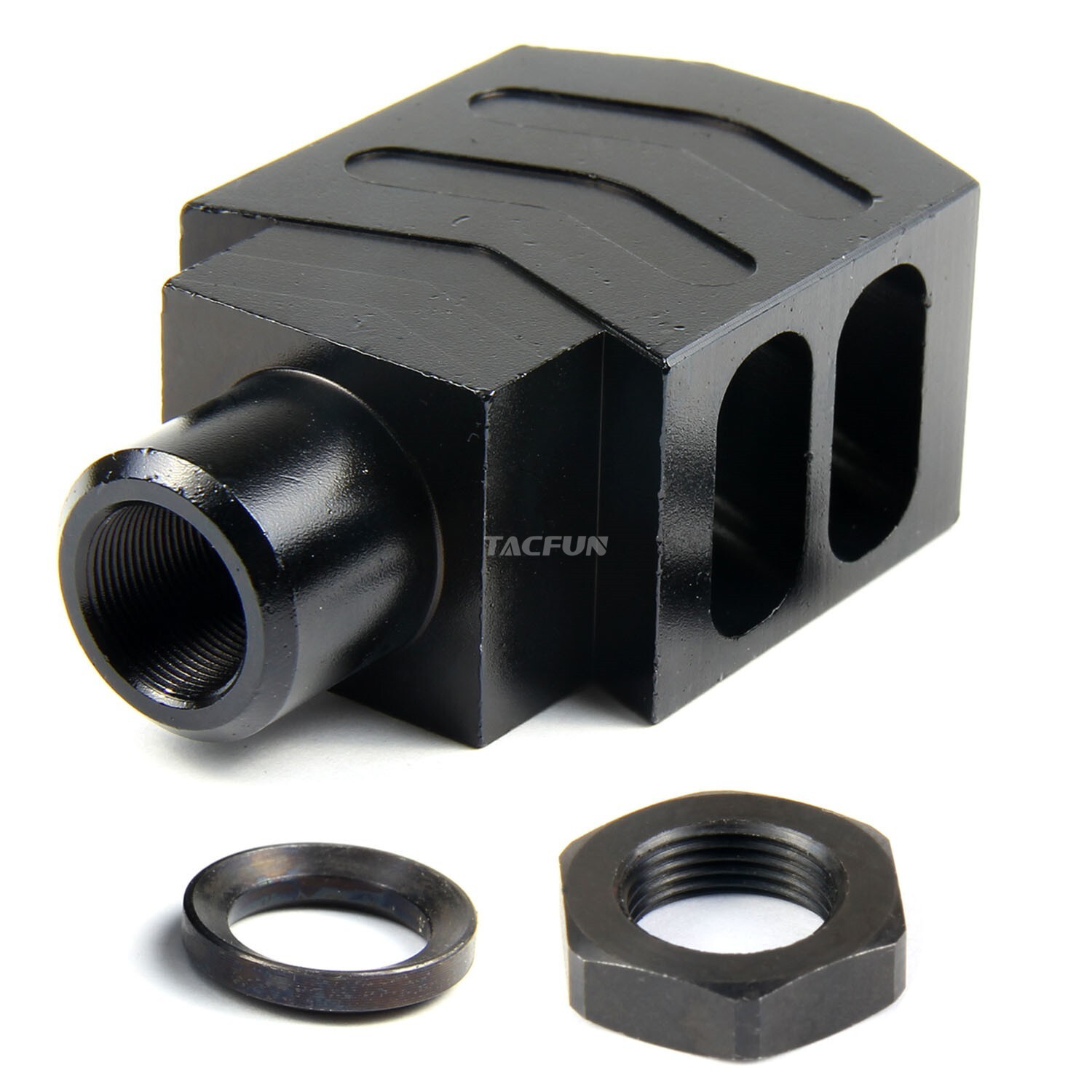 ALL Steel Compact Tanker Style Muzzle Brake 1/2x28 Pitch for .223/22lr ...