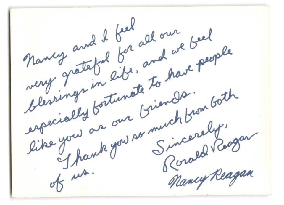 Vintage Ronald and Nancy Reagan Black and White Photograph with ...