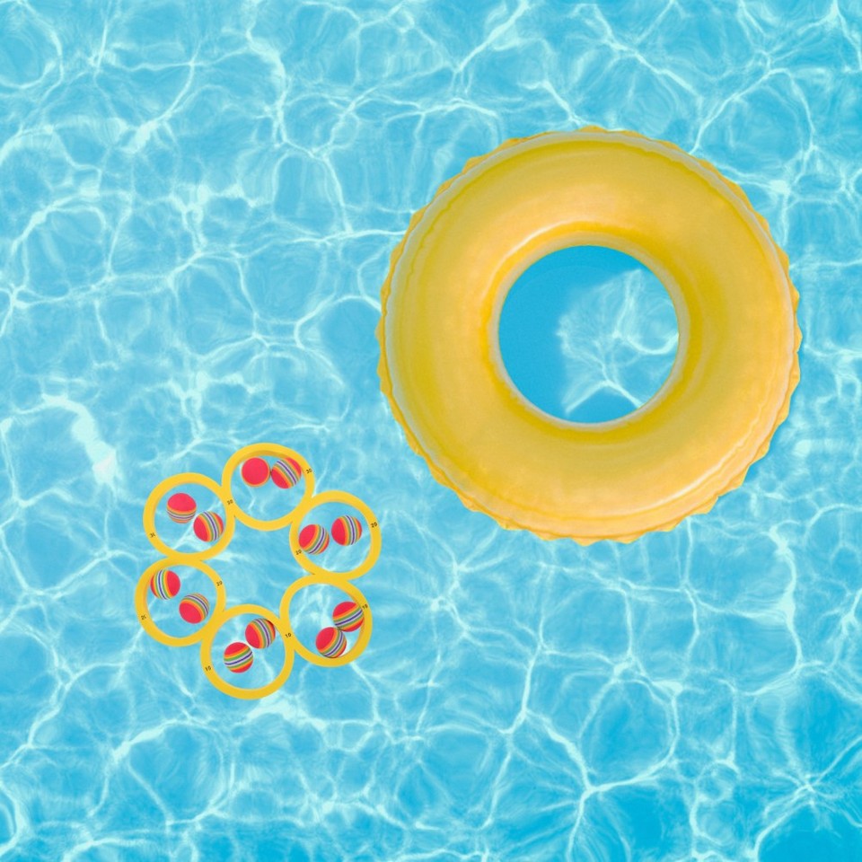 Water Throwing Circle Pool Toss Games Toys Outdoor Family Funny Tossing ...