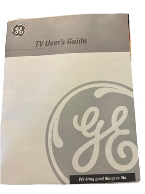 Vintage General Electric 19" CRT TV Retro Gaming GE **TV User’s Guide ...