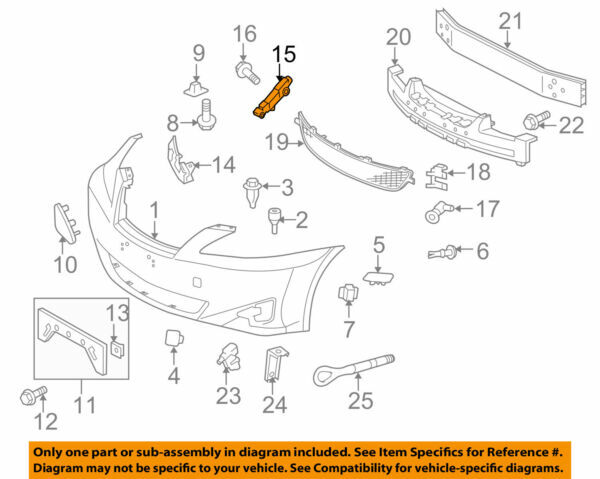 52535-53011 Toyota Retainer, front bumper side, rh 5253553011, New ...
