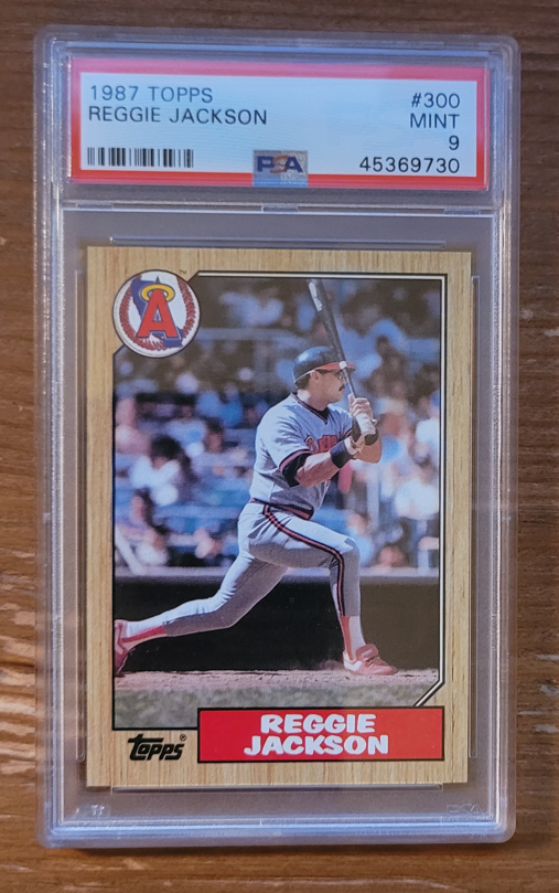 1987 Topps #300 Reggie Jackson PSA 9 California Angels (UCSC_B) | eBay