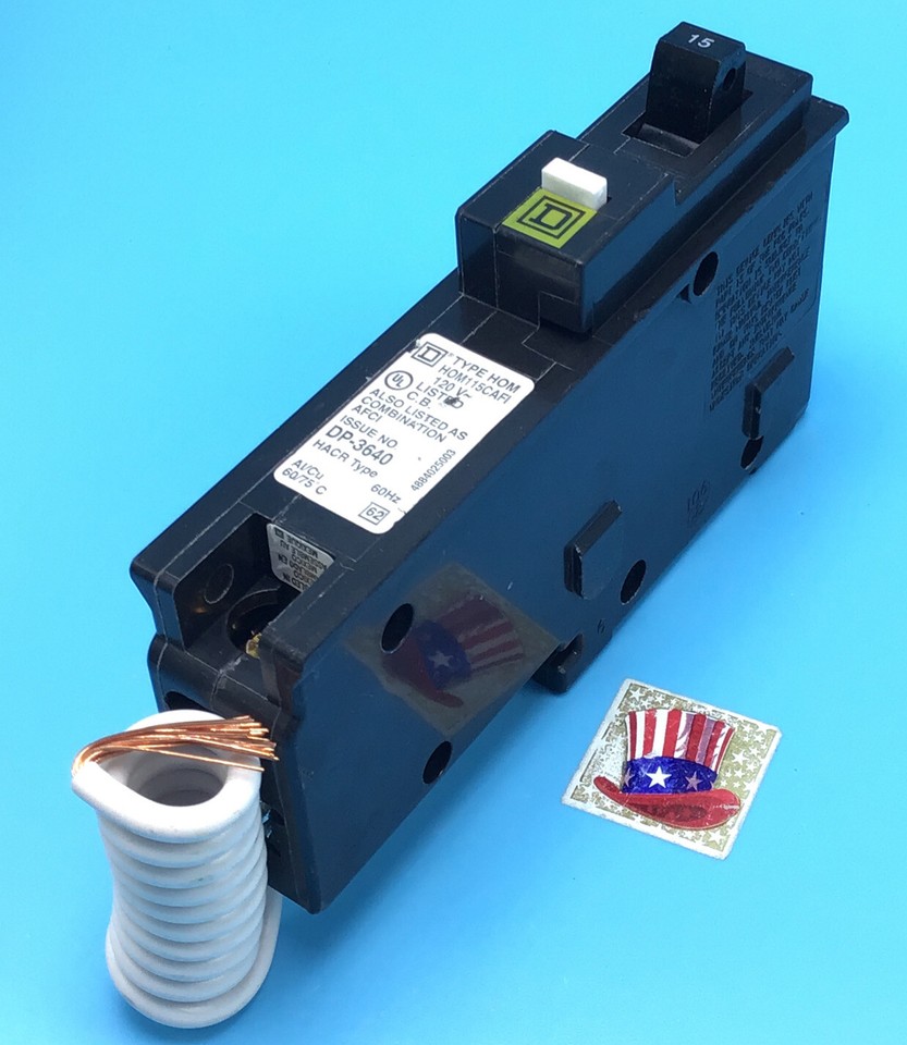 New Circuit Breaker Square D Homeline HOM115CAFI HOM115CAFIC 15 Amp 1 ...