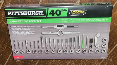 PITTSBURGH 40pc. Carbon Steel SAE Tap and Die Set with Case - Model ...