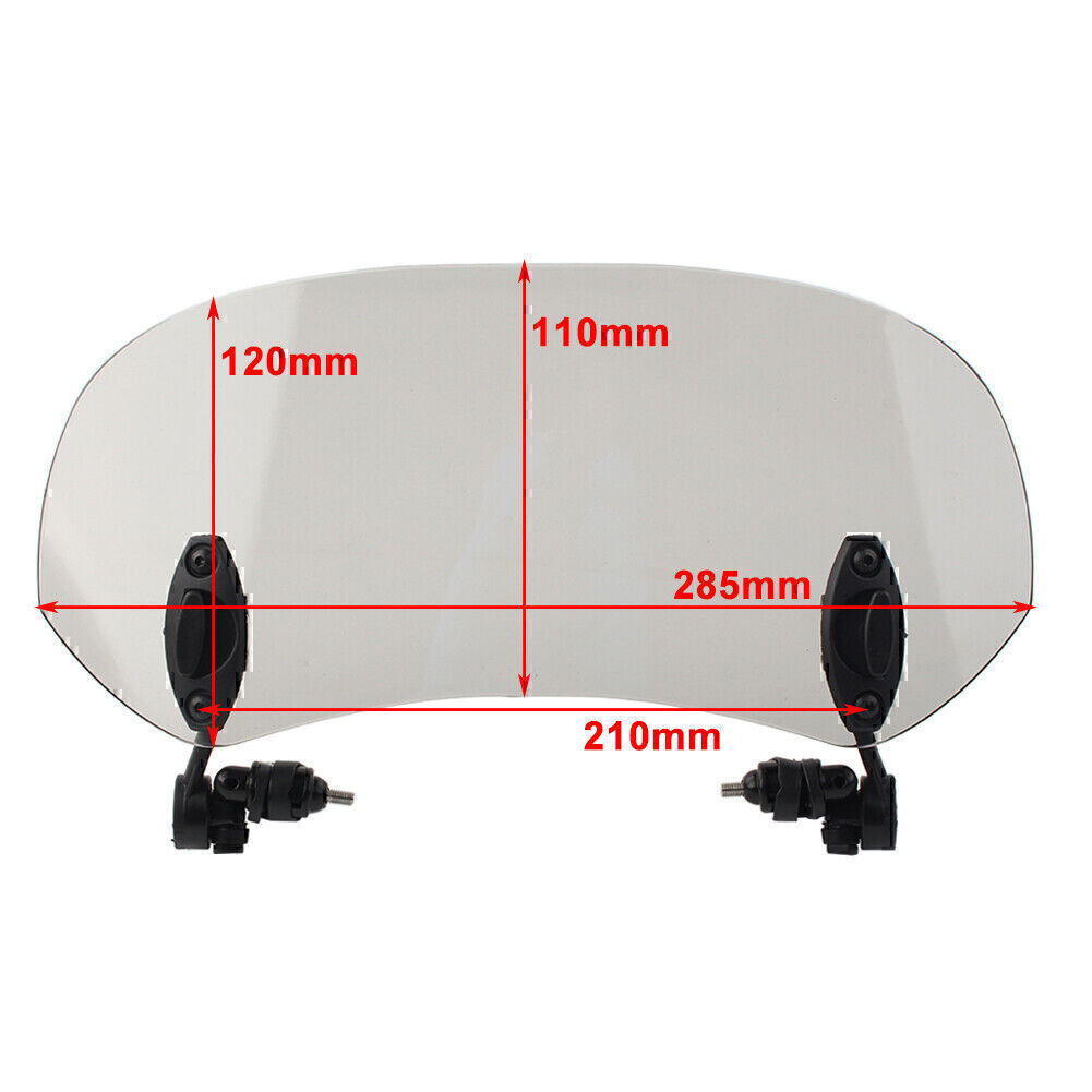 Smoke 11inch Adjustable ClipOn Windshield Extension Spoiler Windscreen ...