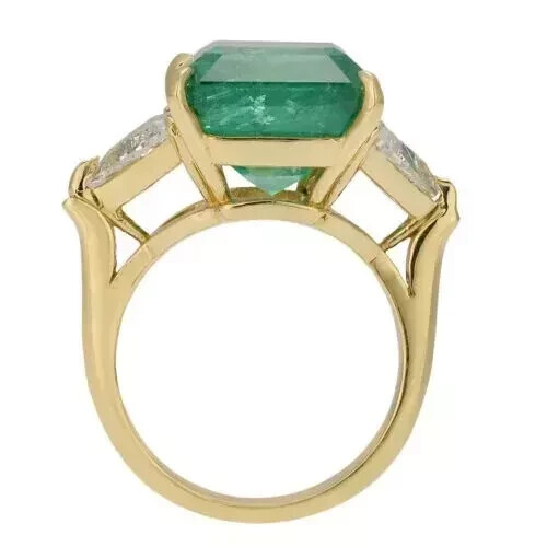 Art Deco 4.50.Ct Green Emerald Antique Vintage Engagement Wedding Ring ...