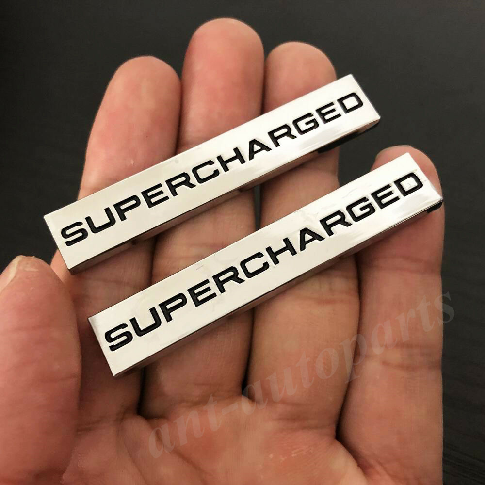 2x Metal Supercharged Car Trunk Fender Emblem Badge Decal Sticker Sport ...