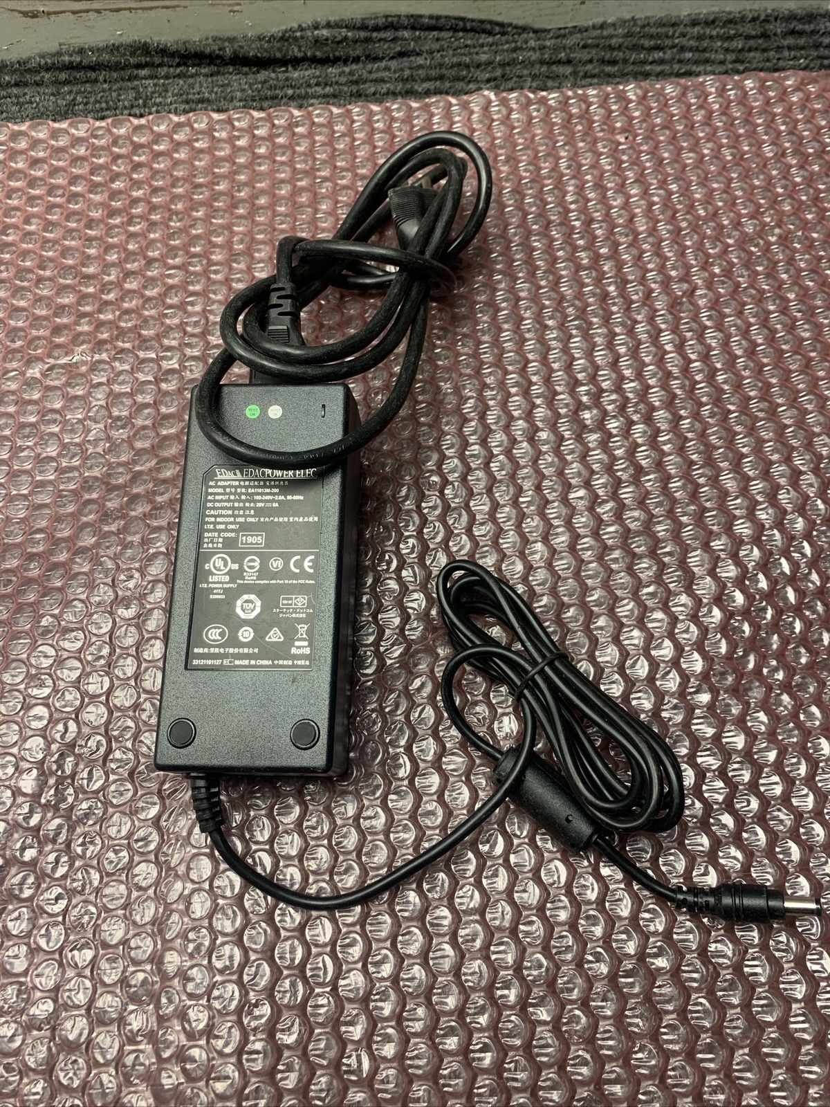 EDACPOWER ELEC. 20V/6A Barrel Connector AC Adapter (EA11013M-200) | eBay
