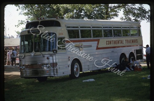 Continental Trailways Bus Charlotte Motor Speedway 35mm Slide 1960s ...