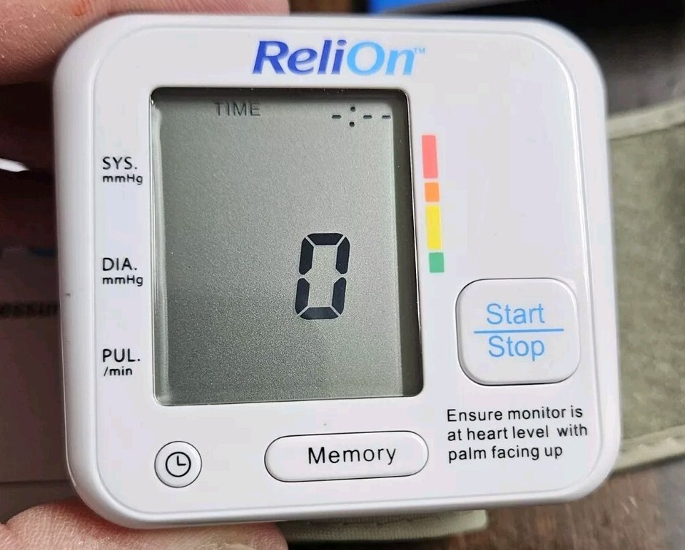 Tested ReliOn BP200W Wrist Blood Pressure Monitor With Box and Manual ...
