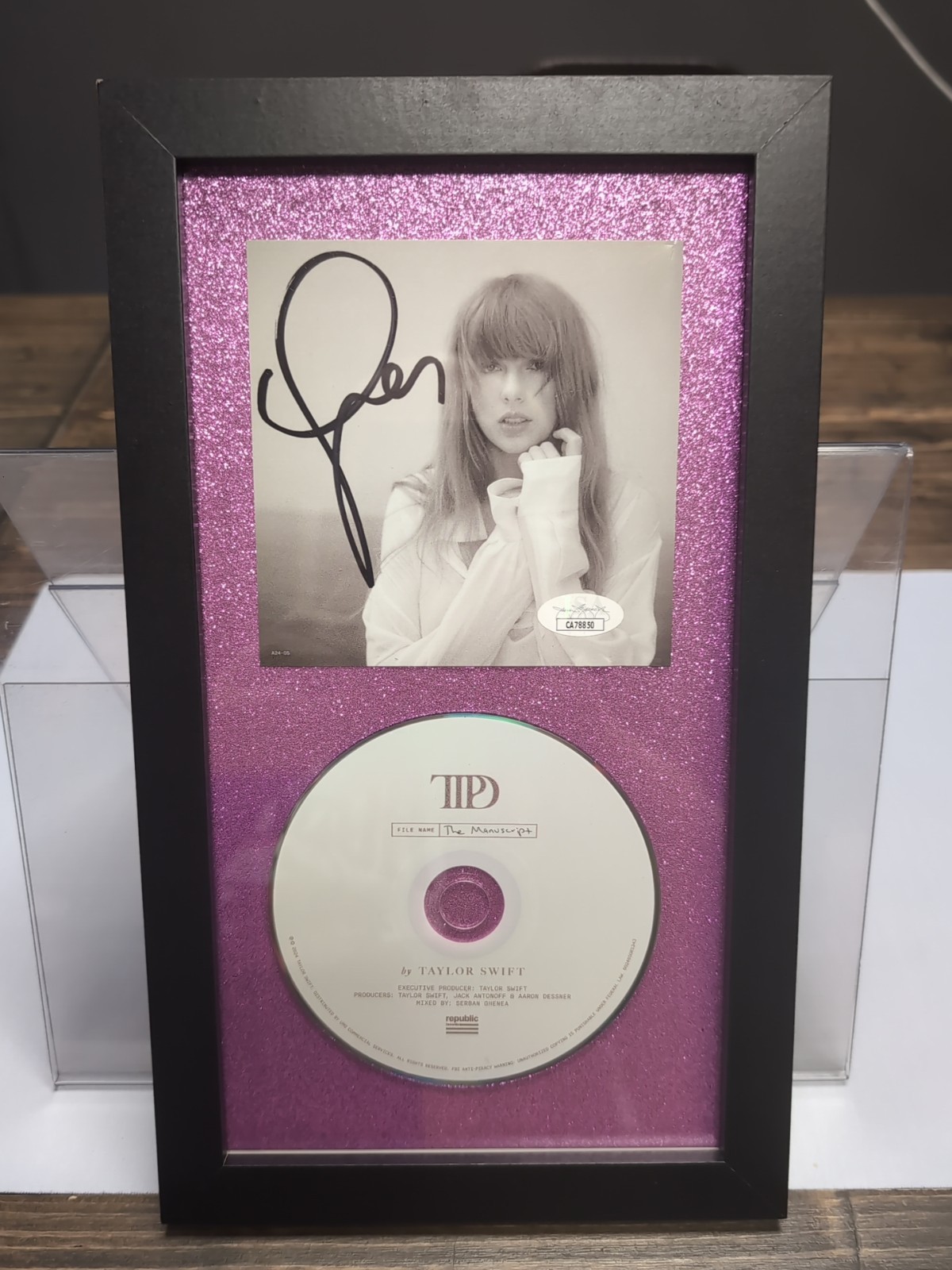 Signed Taylor Swift The Manuscript 8x13 Framed CD Display AUTO JSA COA ...