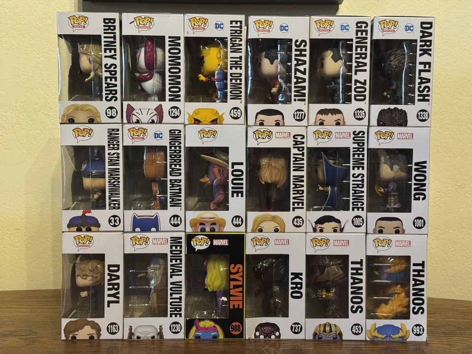 Funko Pop Lot 19 Marvel DC Disney Rocks TV Movies – Shelf Wear – Local ...