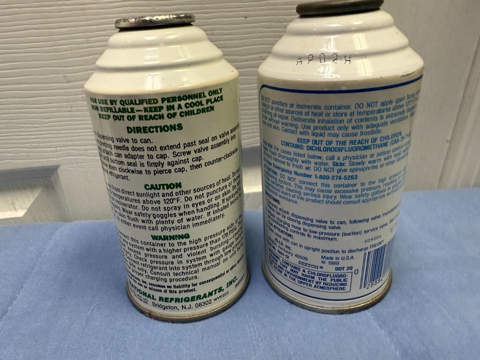 NOS National R12 Refrigerant 12oz Cans And (1) IG-LO DuPont Can. | eBay