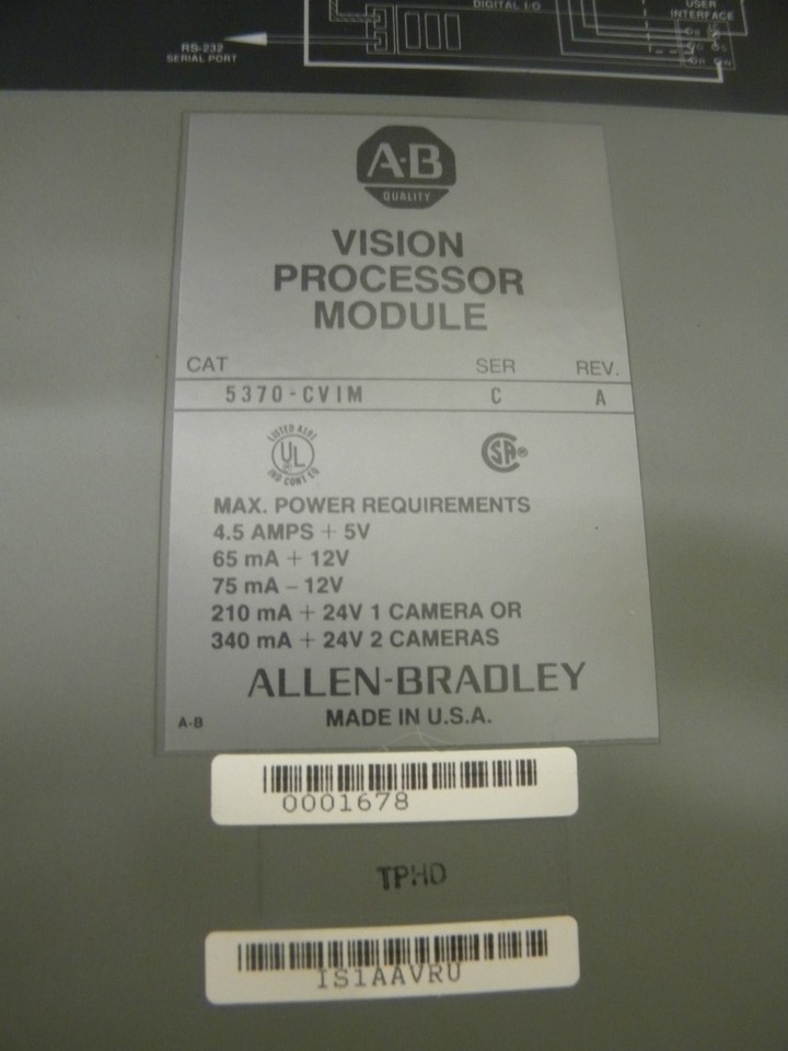ALLEN BRADLEY 5370-CVIM/C VISION PROCESSOR MODULE NIB 5370CVIM | eBay